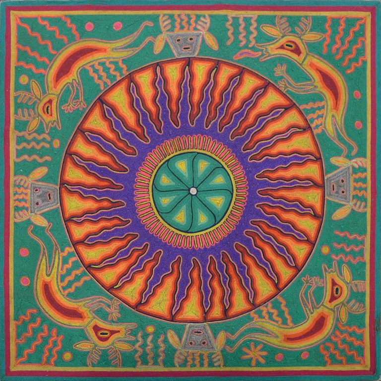 Octopus's Garden hostel - Huichol art gallery - Tatewari (God of Fire)